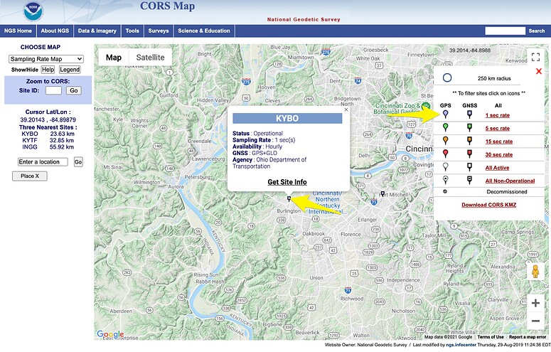 How to get CORS basestation data - ROCK robotic